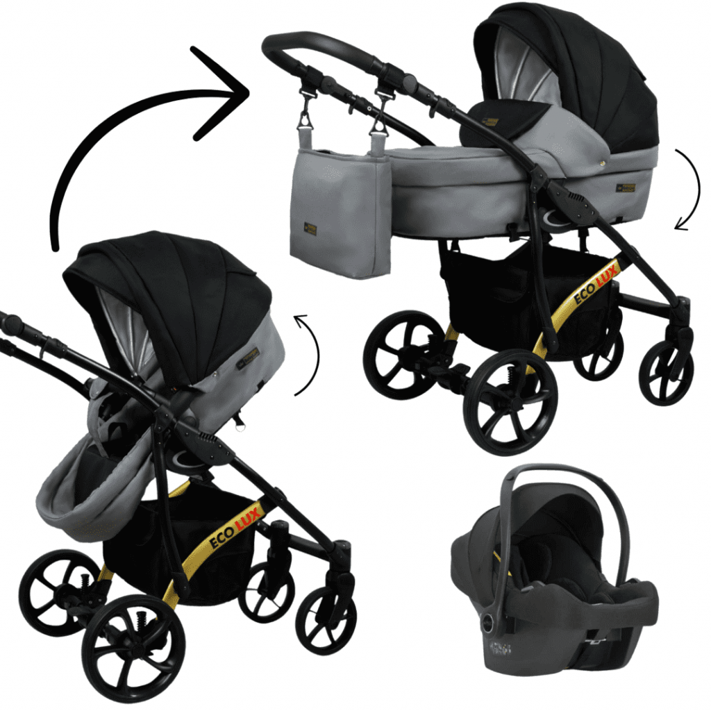 Poussette ECO LUX 3 en 1 Convertible | Le Coin De Lara
